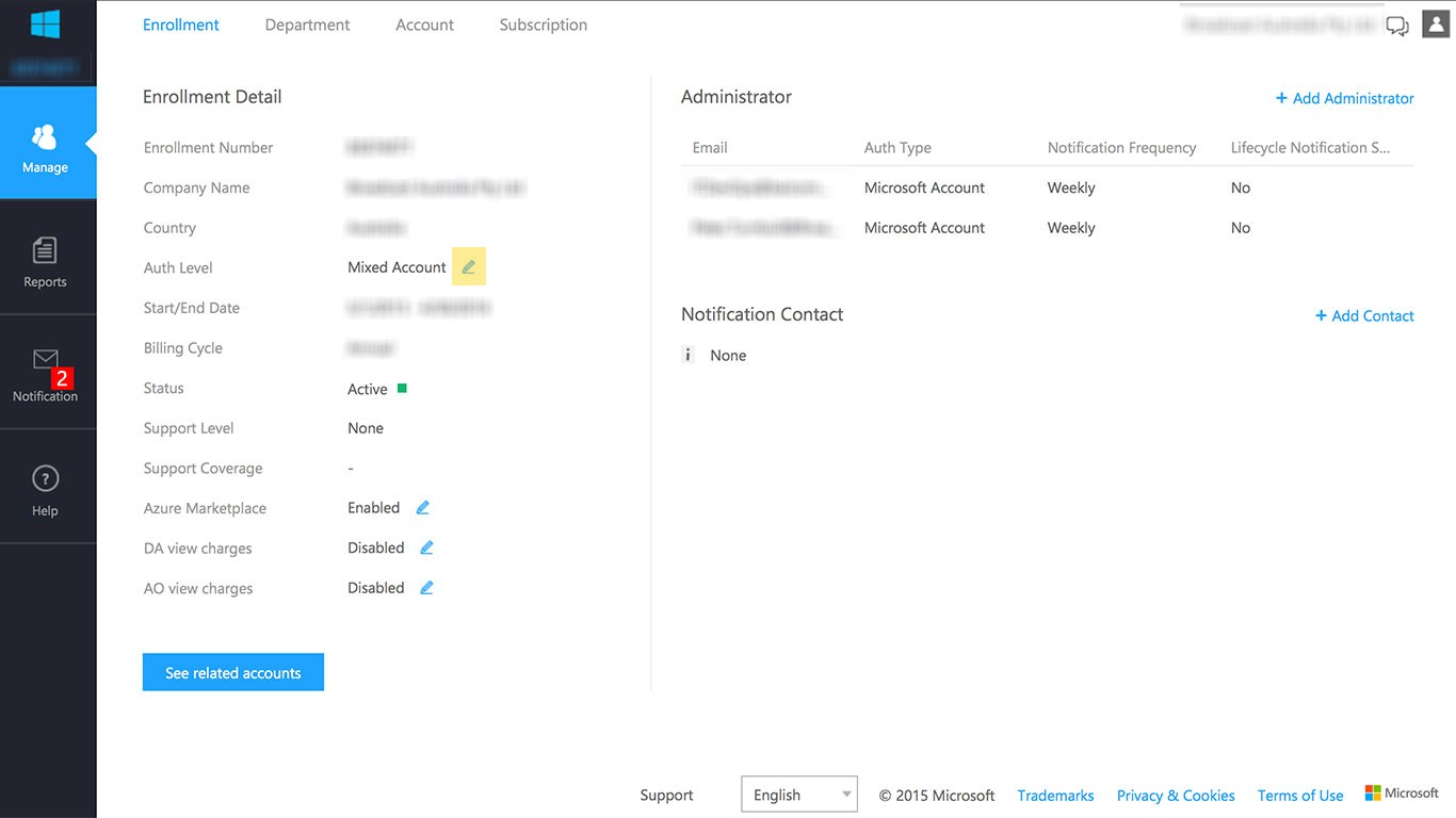 Azure Enterprise Enrollment – Hierarchy – Marc Kean