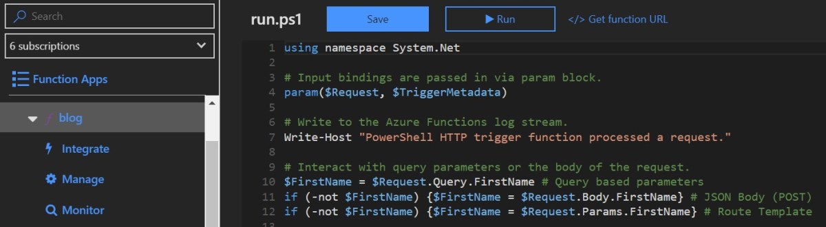 PowerShell based Azure Functions v2 – Marc Kean